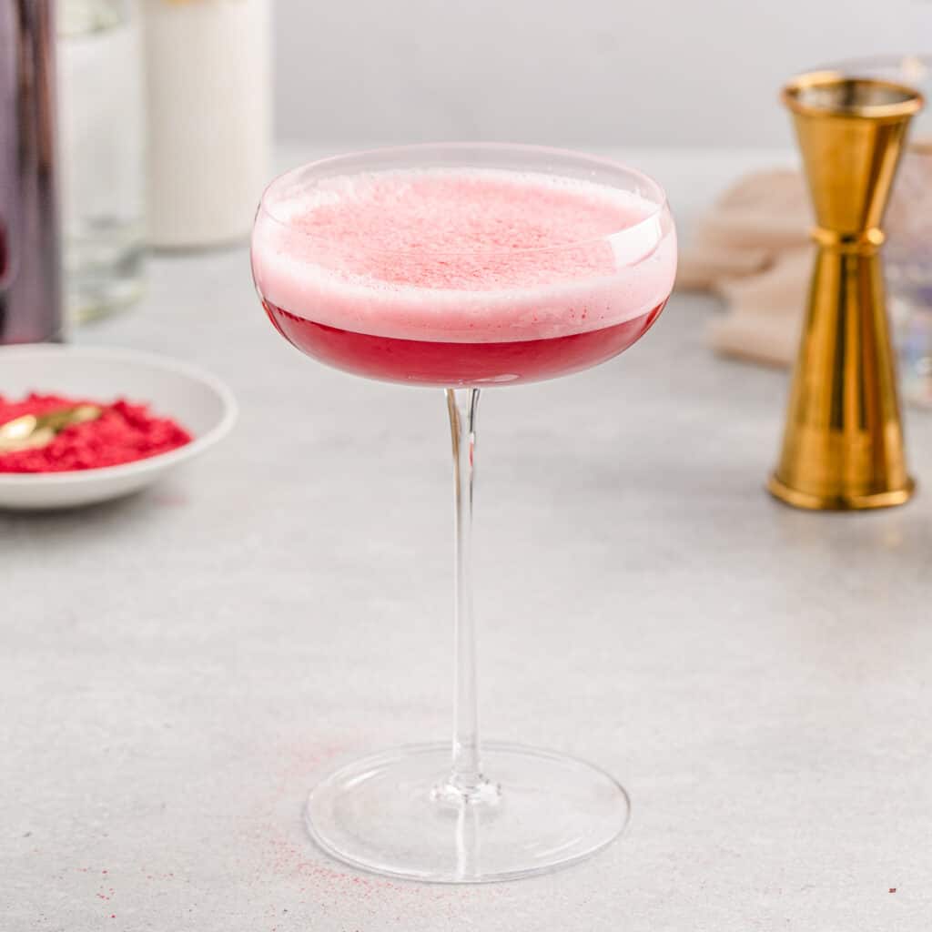 Hibiscus Vodka Cocktail with Raspberry Syrup