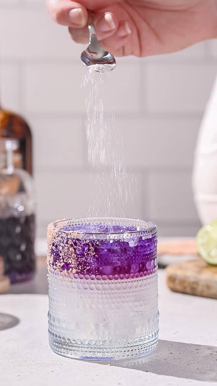 Galaxy Margarita Recipe with Color Changing Butterfly Pea Tequila