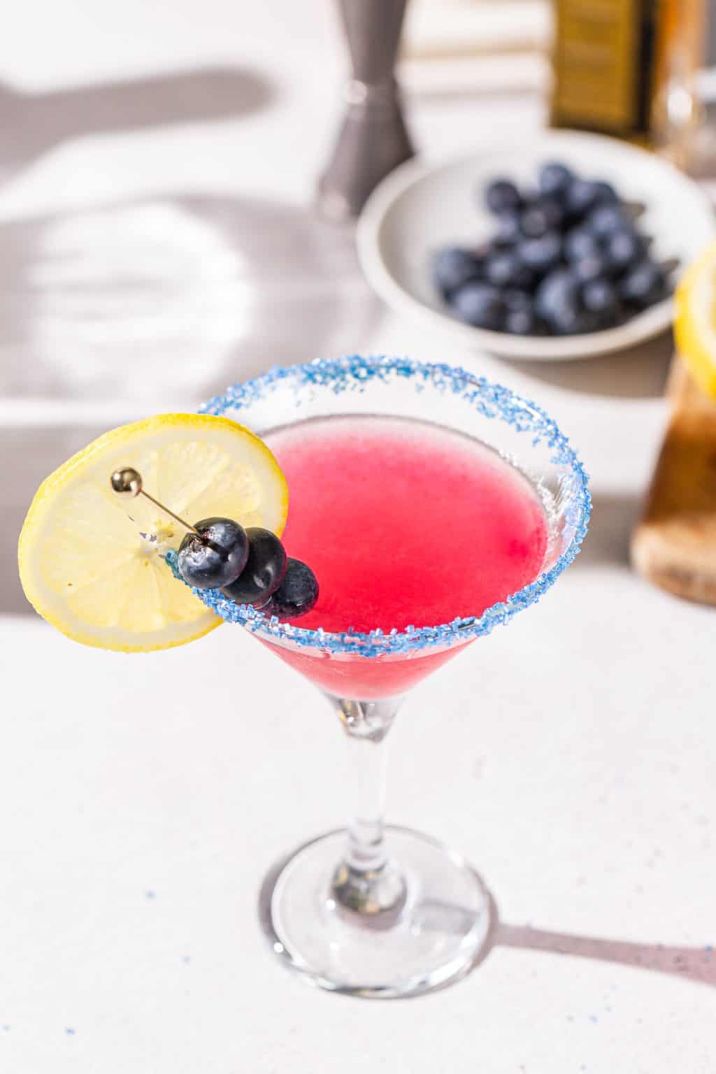 Blueberry Lemon Drop Martini