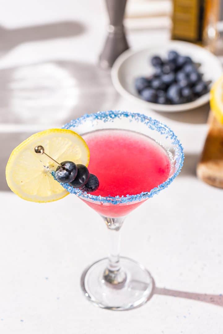 Blueberry Lemon Drop Martini