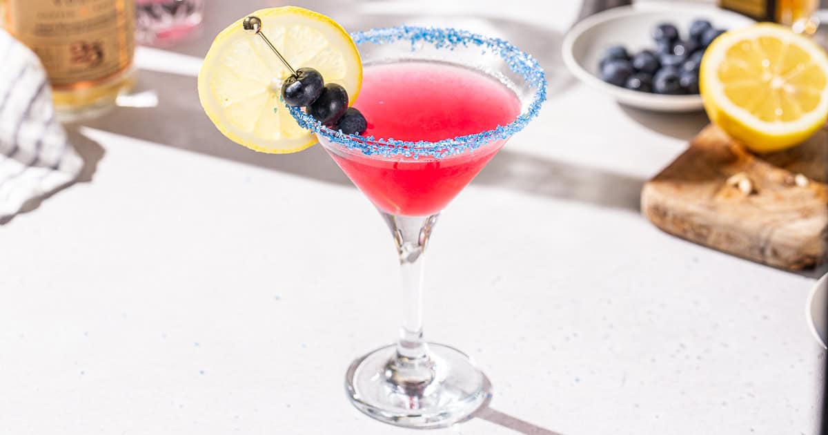 Blueberry Lemon Drop Martini