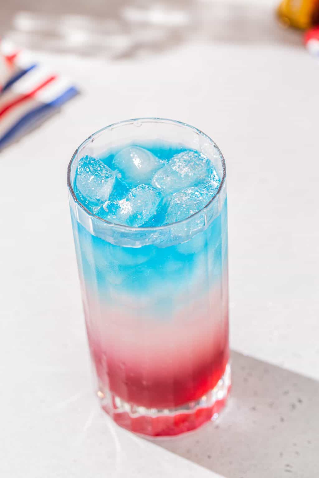 Red, White and Blue Cocktail - vodka drink for the 4th of July