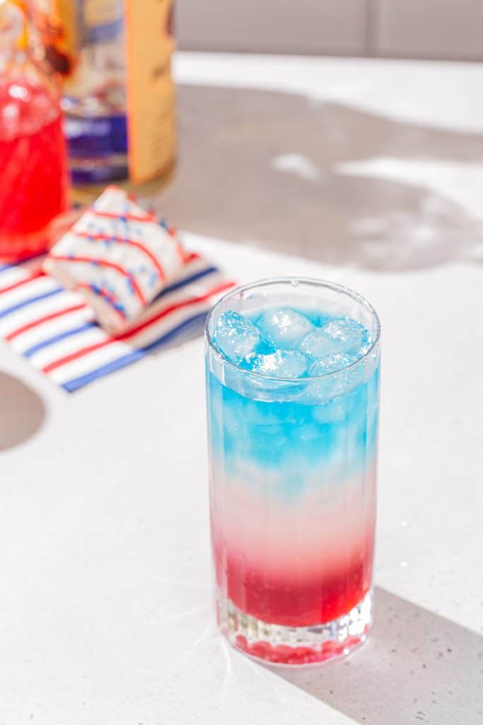 Red, White and Blue Cocktail - vodka drink for the 4th of July