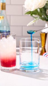 Red, White and Blue Cocktail - vodka drink for the 4th of July
