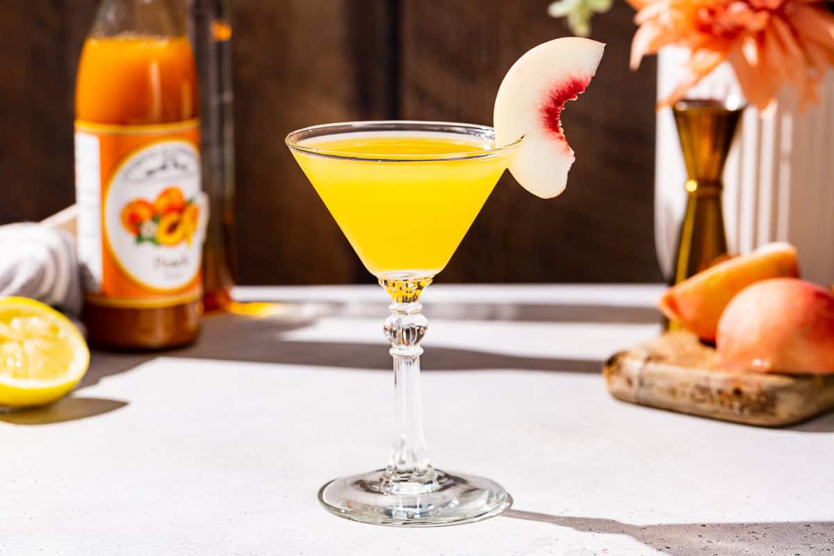 Peach Martini Vodka Cocktail